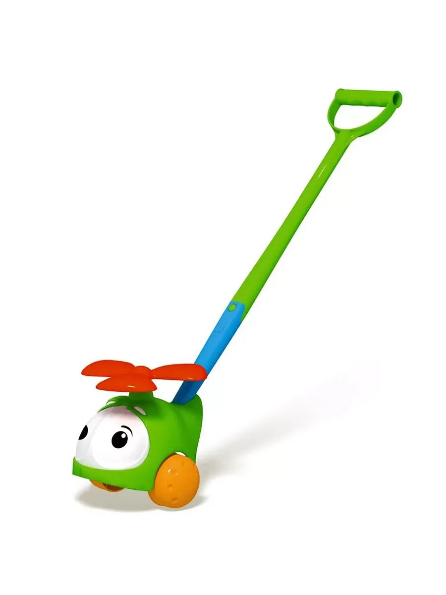 Каталка детская с ручкой Вертолётик