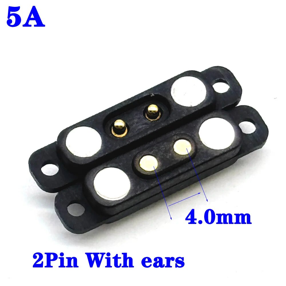 Водонепроницаемый магнитный разъем Pogo Pin LAJQTAO 5A 36V 2P WithEars 4.0mm5A