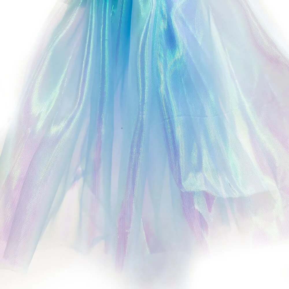 59 дюймов ширина голограмма ткань прозрачная кукла Ткань Свадебный фон материал Марля ткань Блестящий сценический Декор многоцветный