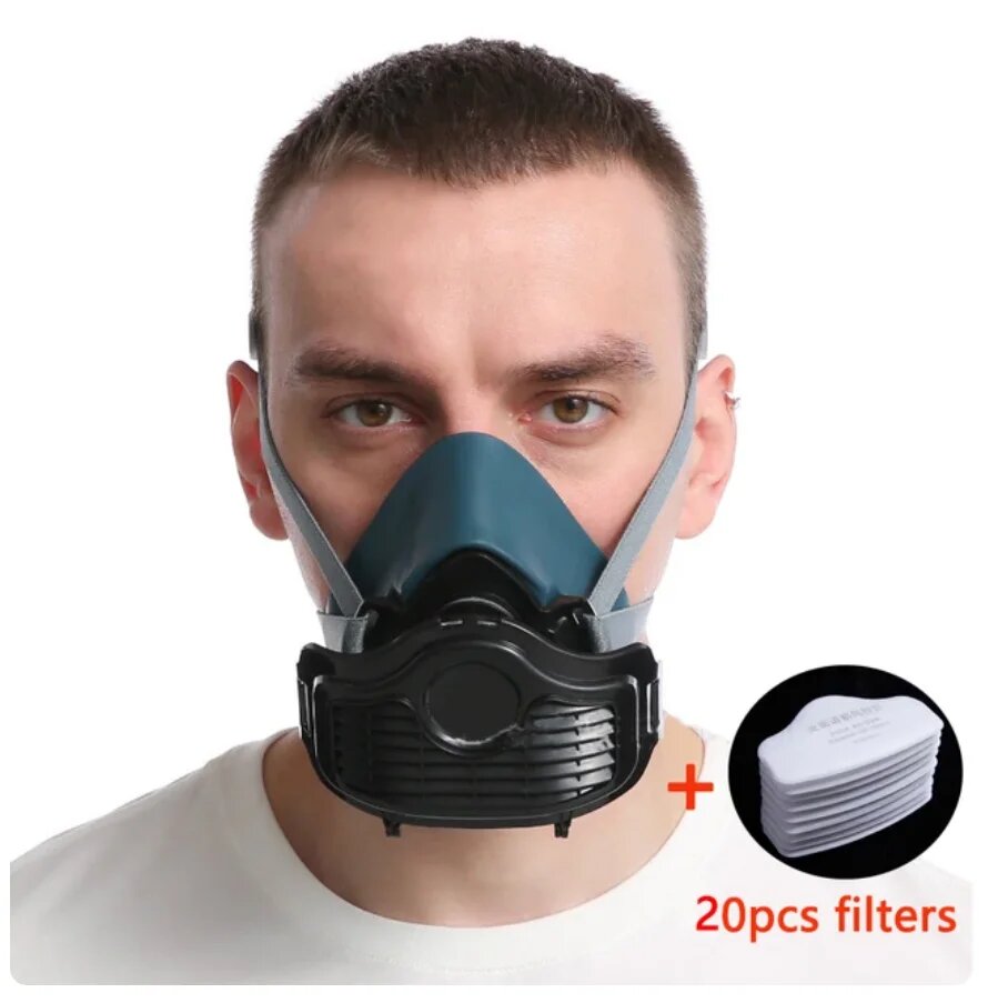 Противопылевая маска Karocola 5-слойная Half mask 20 filters