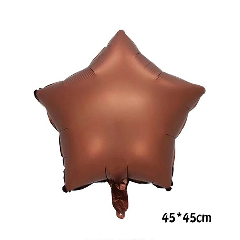 Фольгированные шары-пятиконечные звезды YUEYAO Коричневый, chocolate, 1pcs