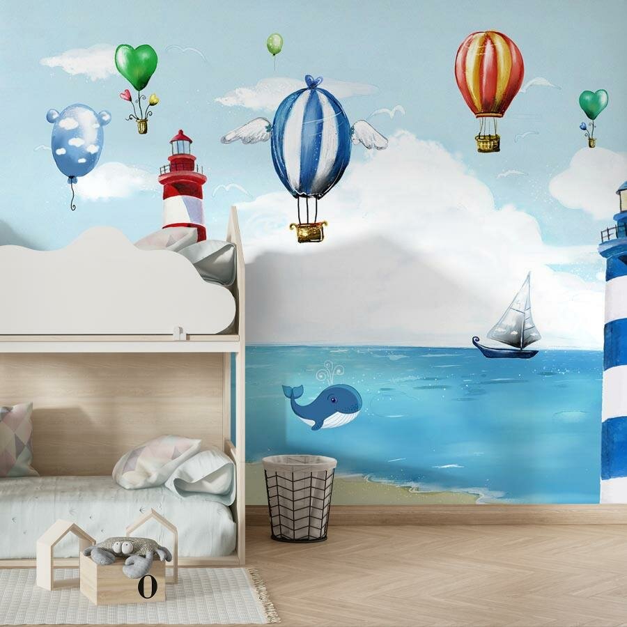 Фотообои Маяк у моря 12-903-M-Флок 270 x 300 см (ВхШ) Бесшовные, флизелиновые, влагостойкие обои MasterFresok