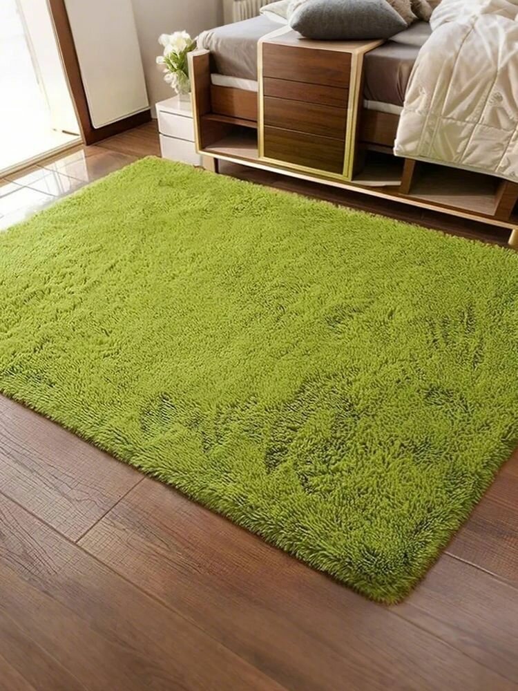 Плюшевый ковер, плюш, Трава зеленая, 200x300 см для гостиной спальни детской комнаты, нескользящей пушистой комнаты