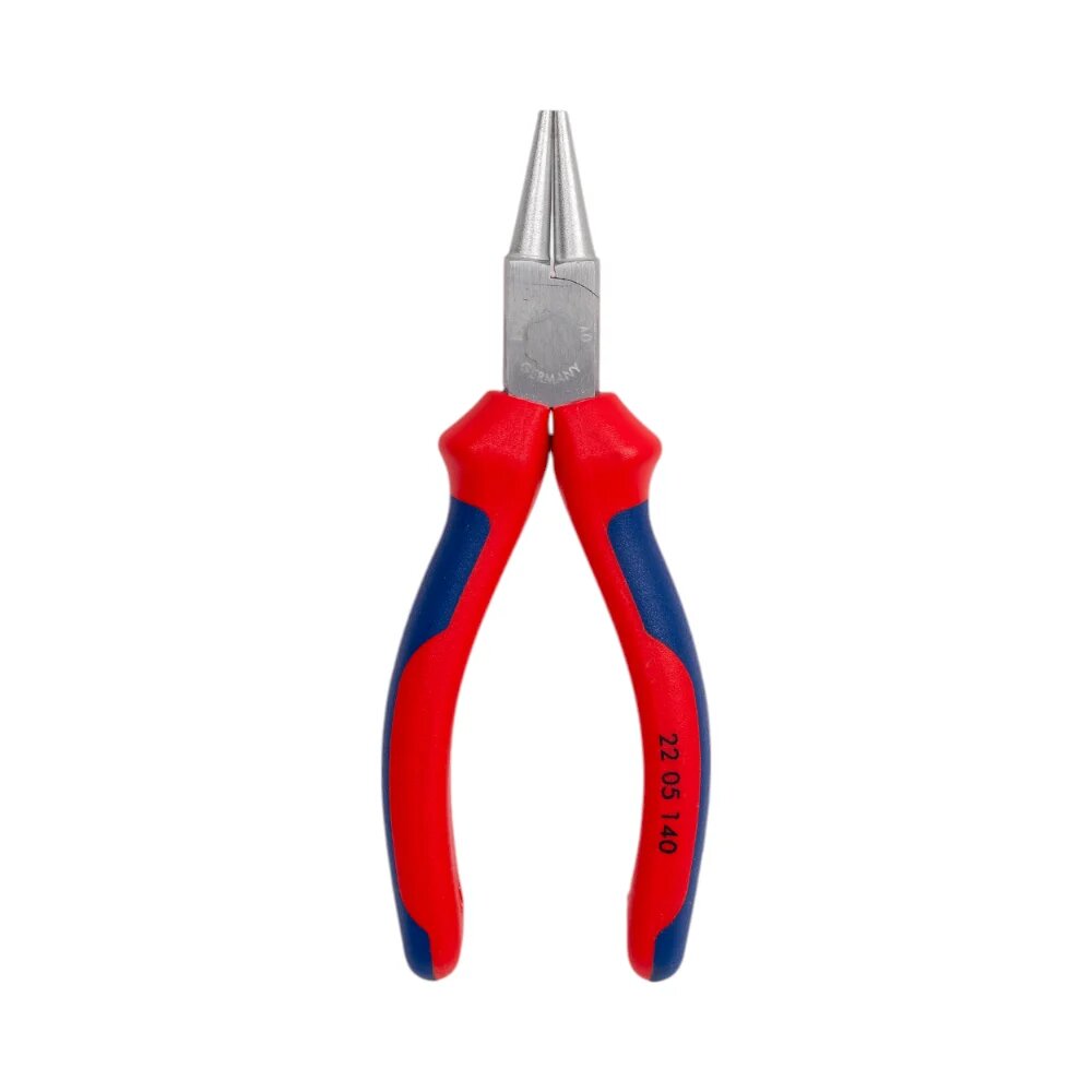 Круглогубцы Knipex KN-2205140, хромированные, сталь, двухкомпонентные рукоятки