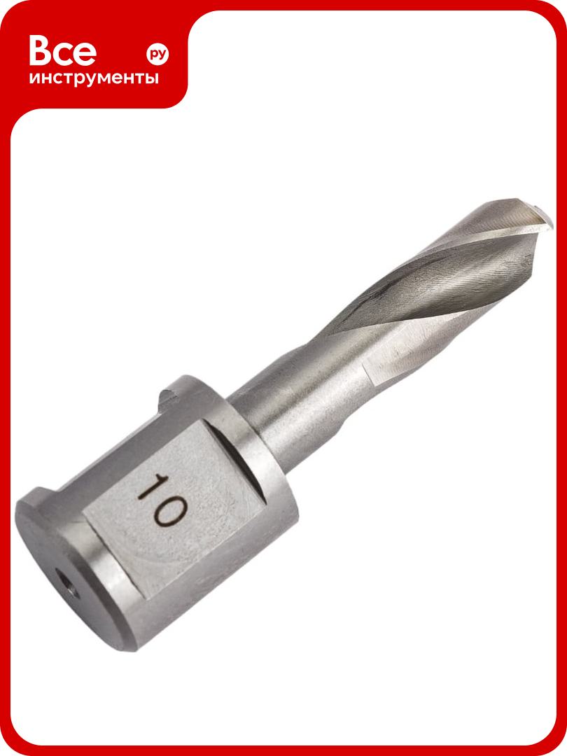 Сверло спиральное (10 мм; Weldon 19; HSS) EUROBOOR SSPI.10, Глубина сверления