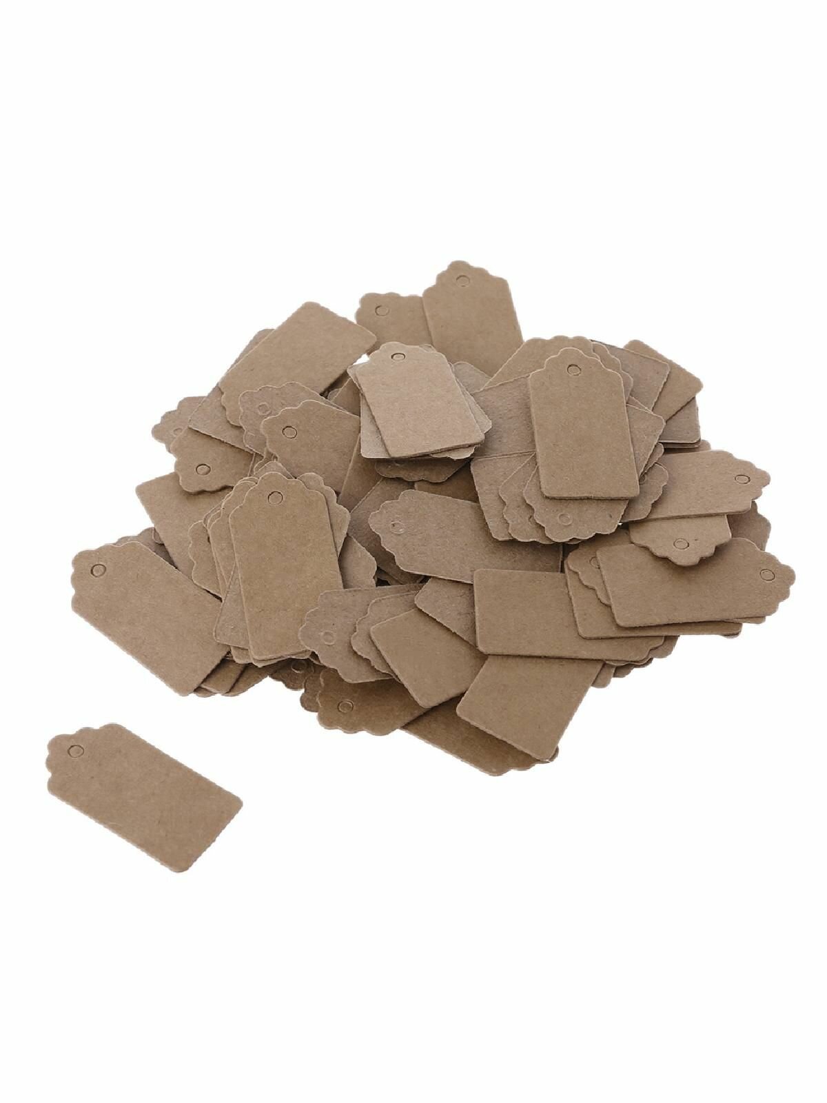 100 шт. Крафт-бирки для подарков 2x4 см