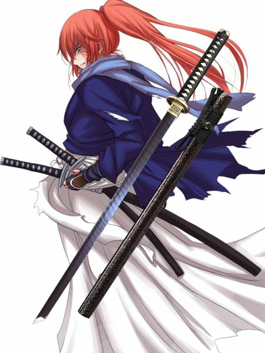 Катана, катана Металлическая, Ценные сувениры, Ручная ковка, ретро, Дамасская сталь,103 см, жесткость 55 HRC