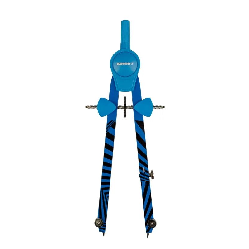 Циркуль Kores неоновый 170мм d260мм, цвета в асс, пл пенал 981162