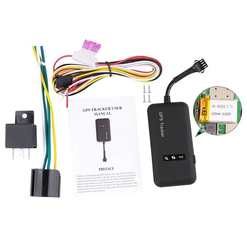 GT02A автомобиля GPS трекер TK110 реле отрезать мазута мини GPS трекер автомобиля Аварийная сигнализация, отслеживающая движение в режиме реального времени слежения бесплатное приложение, With Battery Relay