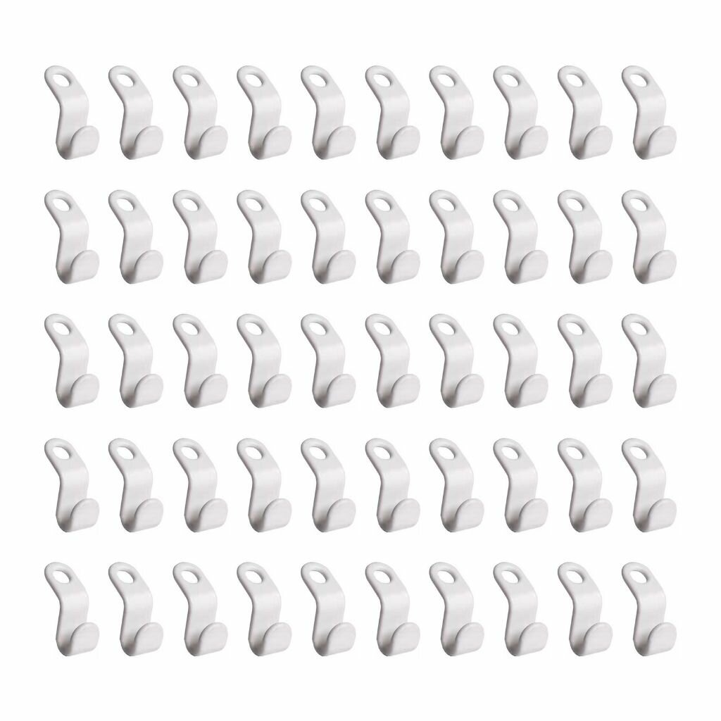 50шт, соединительный крючок для вешалки-белый
