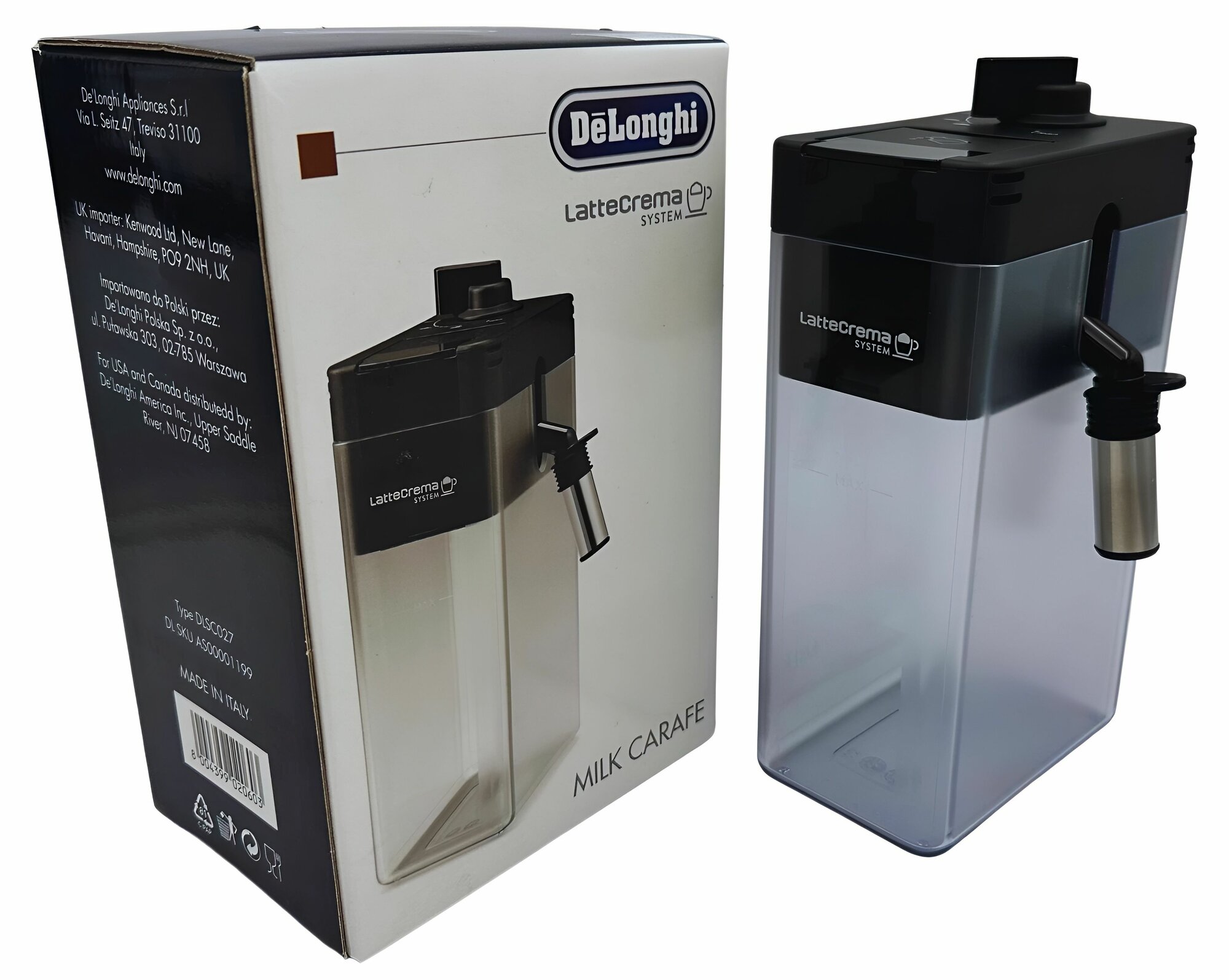 Капучинатор (вспениватель молока) DLSC026 для кофемашин DeLonghi ECAM610.75, ECAM610.74, AS00001198