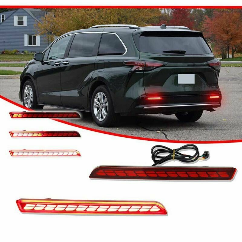 Светодиодный отражатель заднего бампера MyPads для Toyota Sienna 2021 2022