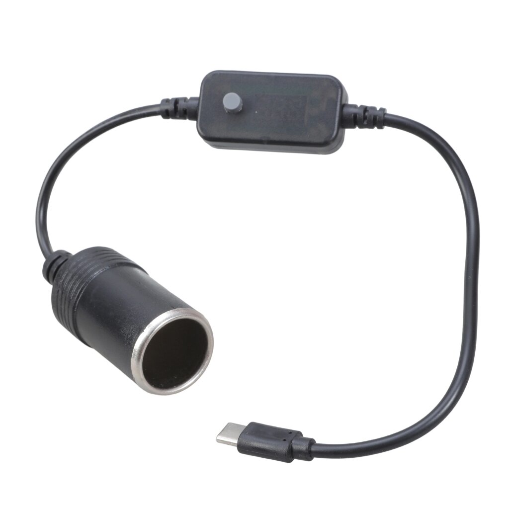 Кабель-преобразователь PD USB C от штекера к Разъему Прикуривателя с Регулируемым напряжением от 5 В до 20 В для видеорегистраторов и GPSS