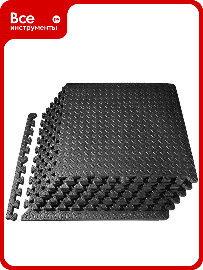 Мат-пазл для фитнесса и тренажеров PROIRON 6 модулей по 61x61x1.2 см ПАЗЛ6612, Подходят для тренировок в обуви