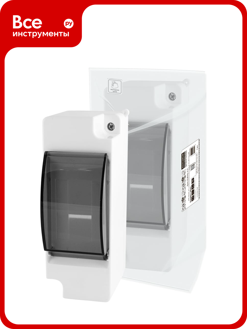 Бокс TDM ELECTRIC КМПн-1/2 для наружной установки с прозрачной крышкой, IP30, Народный SQ0907-0601