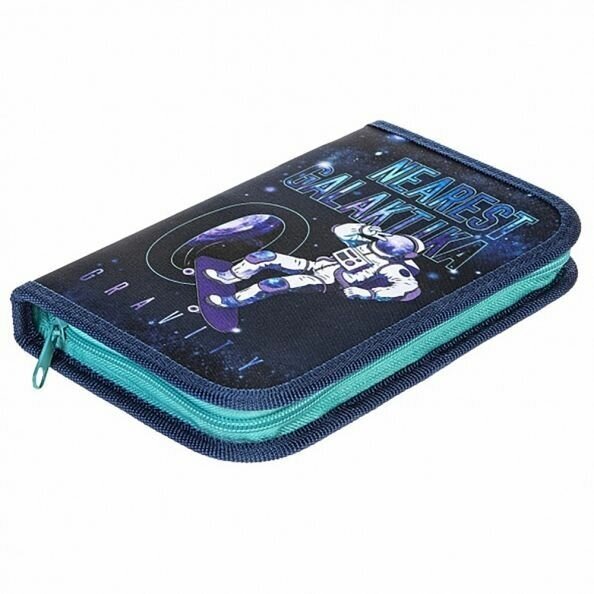 Пенал Hatber "Невесомость", без наполнения, 21x13x3 см, 1 отделение, на молнии