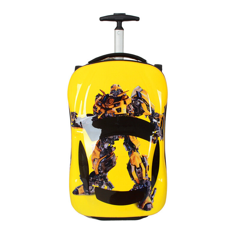 Детский чемодан на колесиках 18-дюймовый мультяшный чемодан Мужской и женский детский автомобиль Багаж может сидеть верхом Чемодан на колесиках
