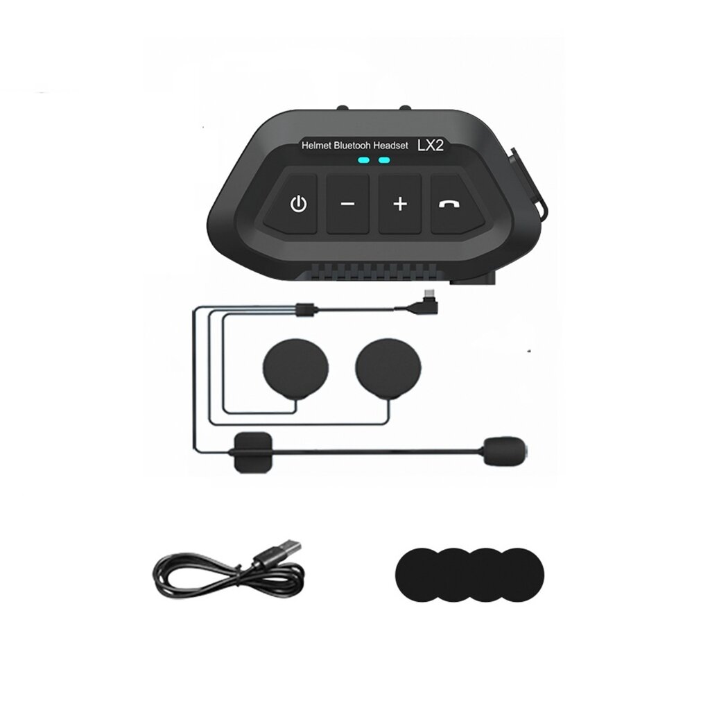 Беспроводные наушники с шумоподавлением LX2 Водонепроницаемые наушники с поддержкой Bluetooth 5.0, совместимые с мотоциклистами