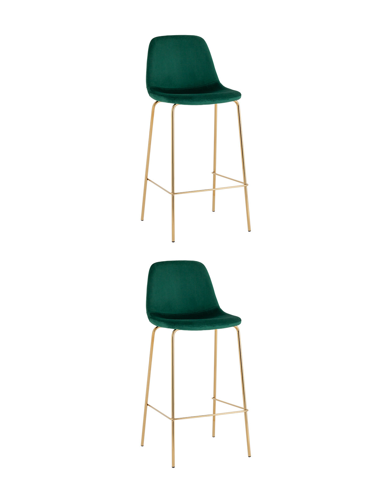 Стул барный Валенсия STOOL GROUP зеленый, велюр, металл, мягкое сиденье, без подлокотников