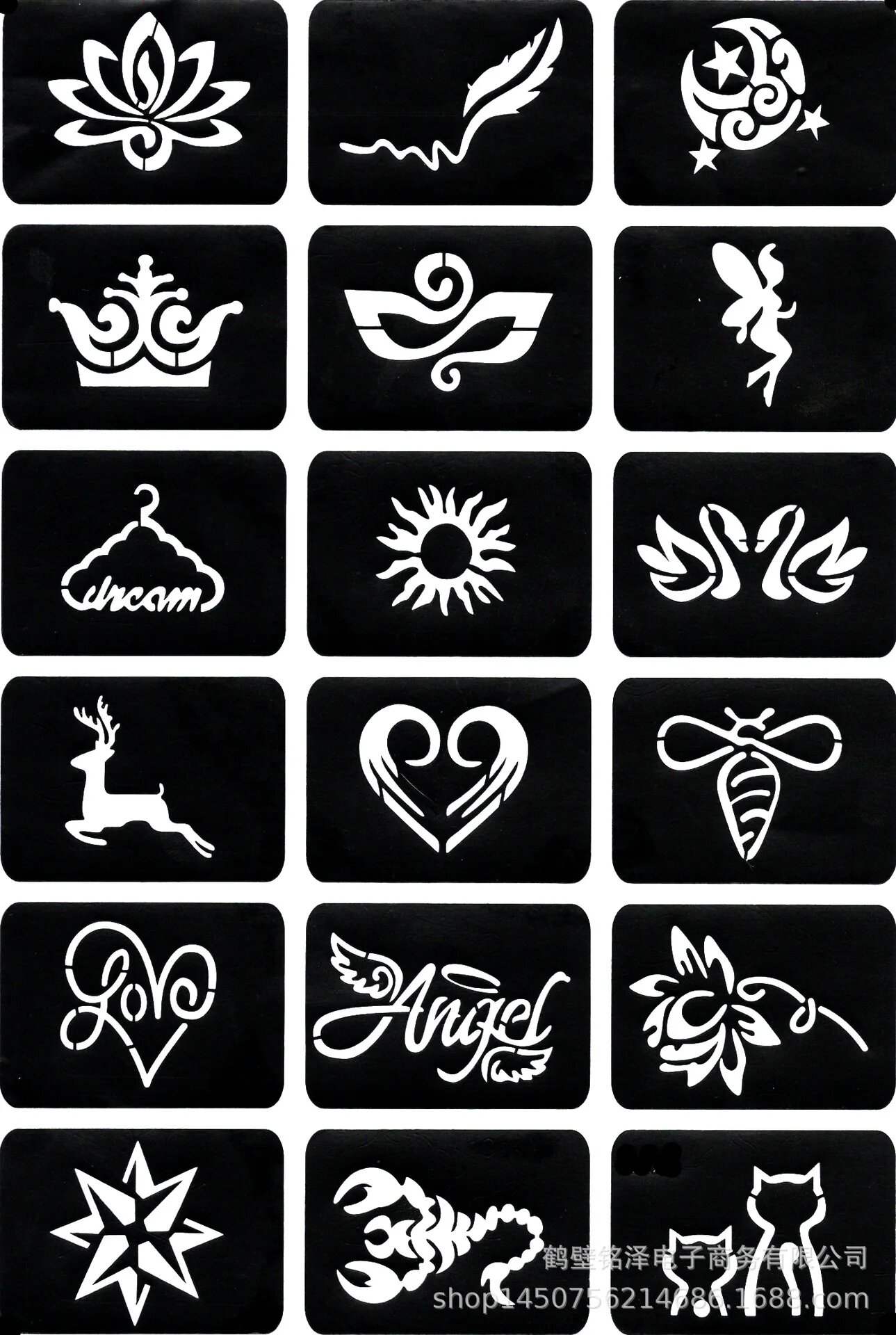 3D трафареты для временных татуировок 1 шт. 38