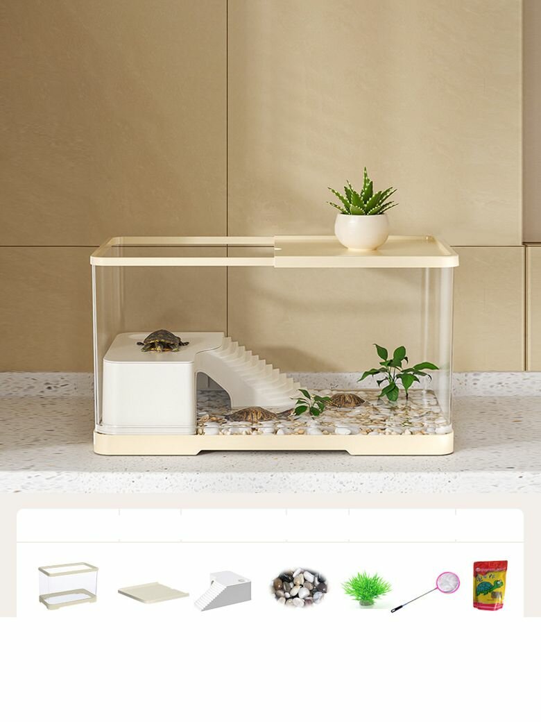 ЭкоАквариум для черепахНабор для оформления террариума Домашний акватеррариум для красноухих и китайских черепах