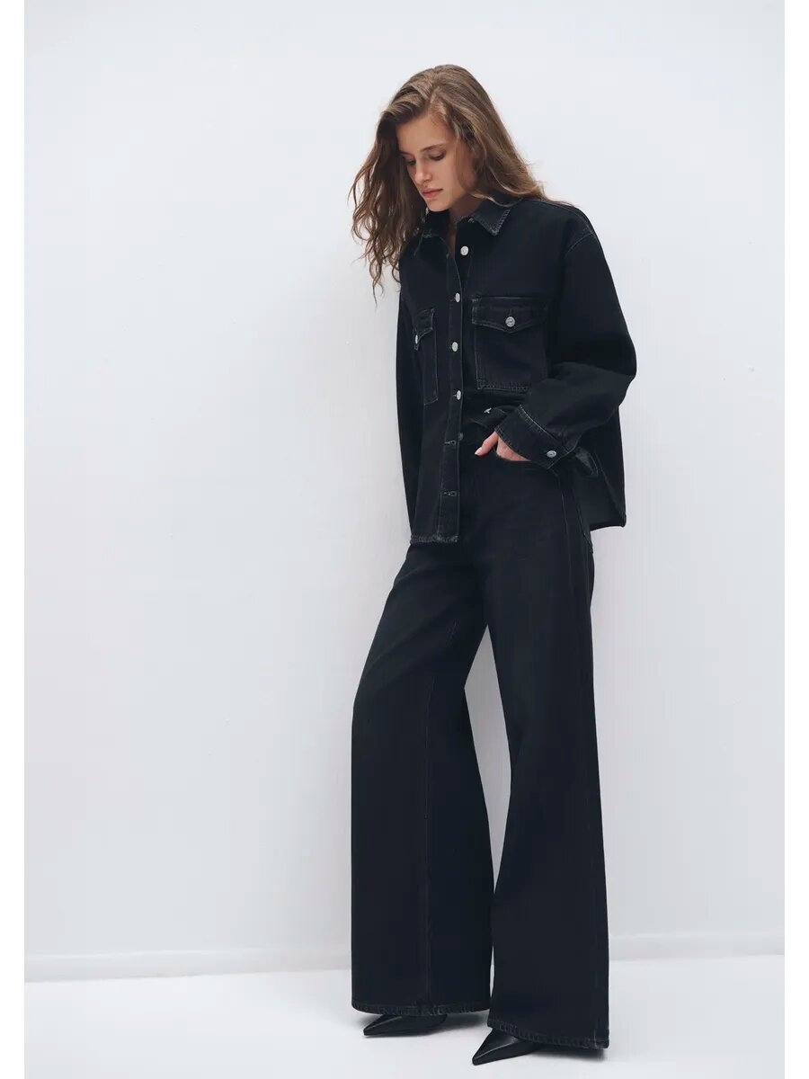 Джинсы широкие 