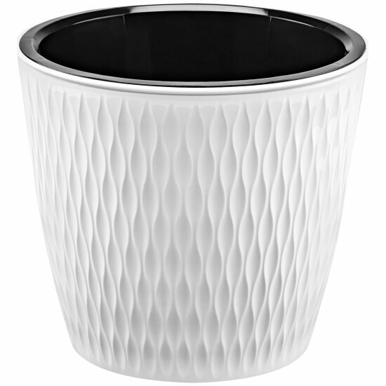 Кашпо EL Casa "Керама" 600, 14.2 л, 31х31х28 см, полипропилен, белый (640561)