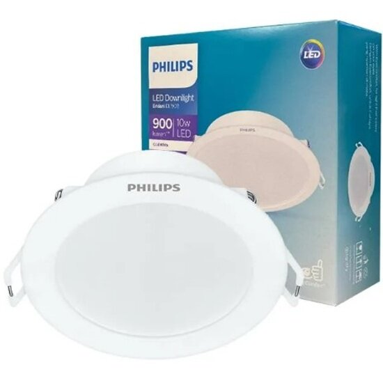 Светильник встраиваемый Philips Eridani DL190B LED 8 D125 10W/865 6500K WH 900lm