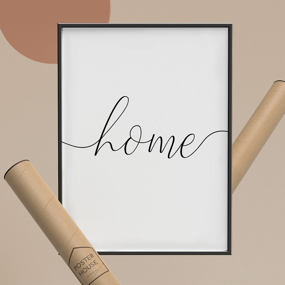 Постер Минимализм надпись 30х40 см без рамы/ Home/ Минималистичный эстетичный плакат/ Декор стен