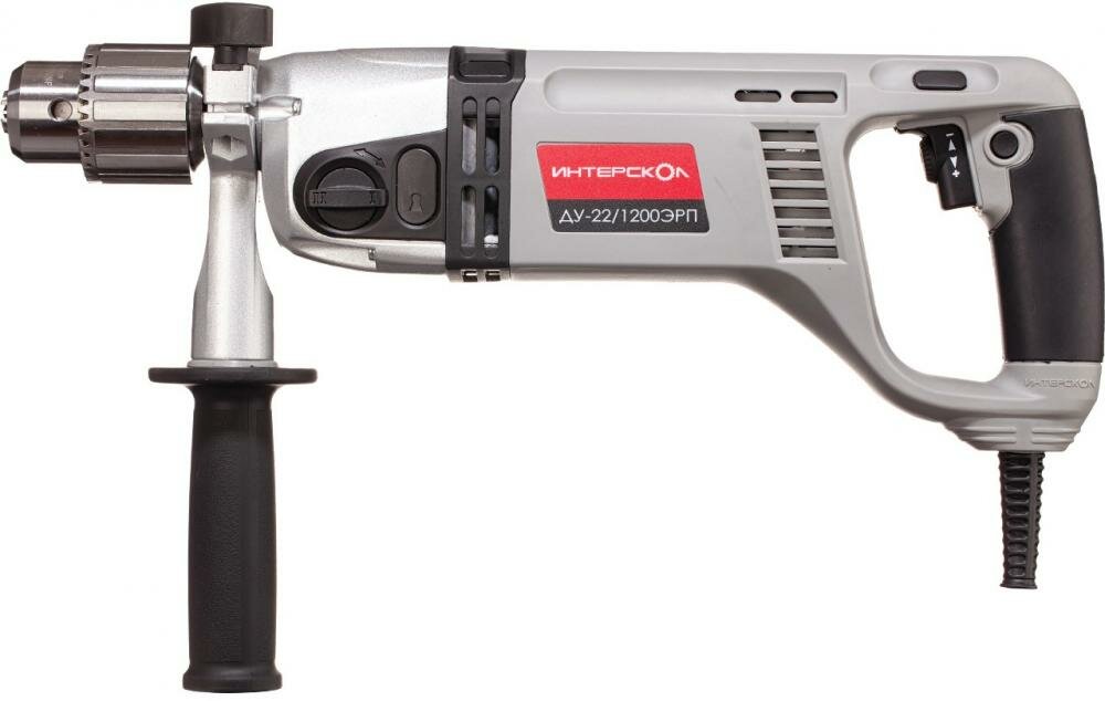 Ударная дрель Интерскол "ДУ-22", 1200Вт, ударная, быстрозажимной патрон