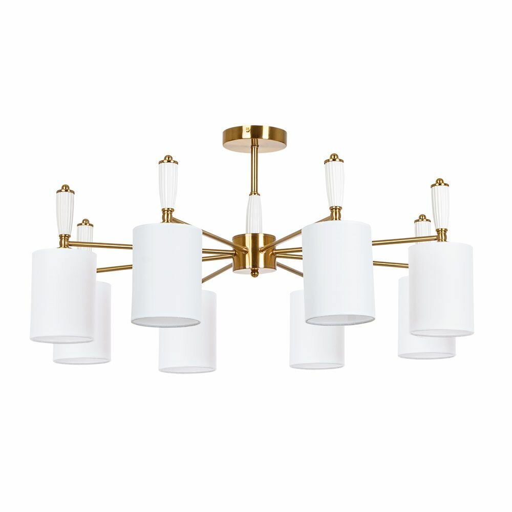 Люстра на штанге Arte Lamp Waverley D820xH400 мм E14 цвет полированная медь, арт. A4102PL-8PB