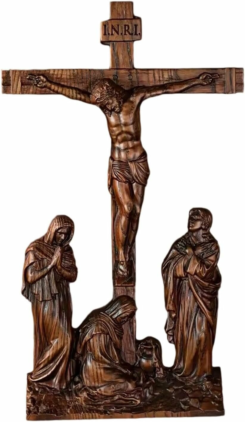 Крест настольный декор из дерева