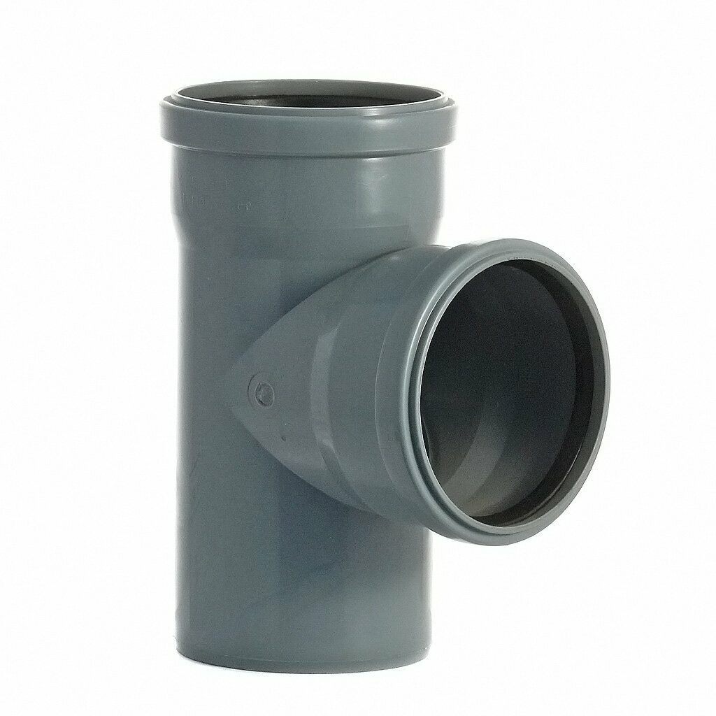 Канализационный тройник Мультимирпласт 110х110 мм, 90 градусов, внутренний