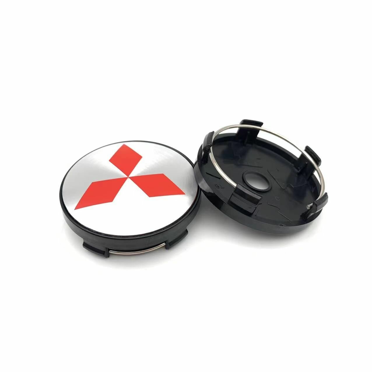 Колпачки заглушки на литые диски Митсубиси/Mitsubishi 60/56/10 мм, комплект 4 шт.