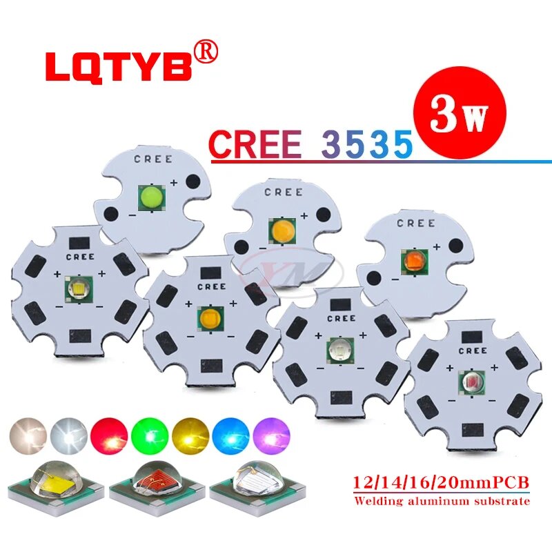 Светодиодные чипы Cree XPE 3535 1Вт/3Вт Warm White-3000k, 10pcs
