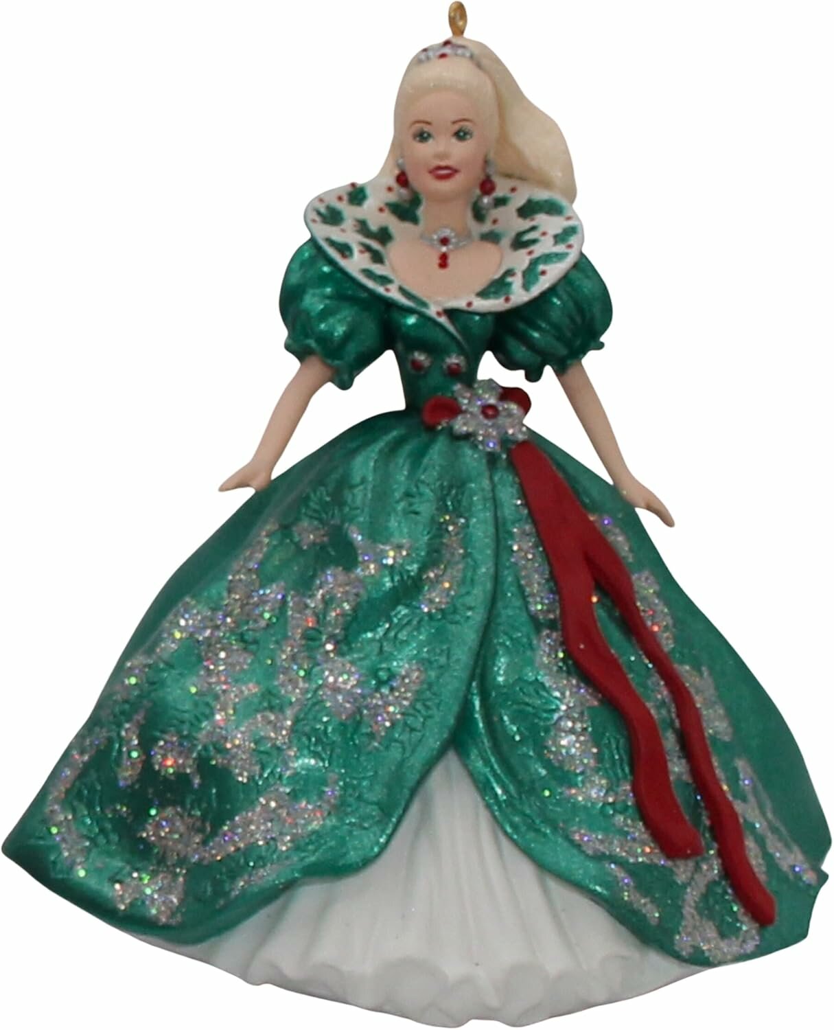 Елочная игрушка Keepsake Ornament, Holiday Barbie, Collector's Series, Third in the Holiday Barbie Series. Handcrafted, Dated 1995