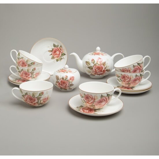 Сервиз Чайный Lefard "корейская роза", на 6 пер, 14 пр.