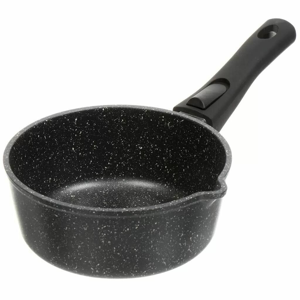 Ковш горница алюминиевый, с антипригарным покрытием, 1,5 л, с бакелитовой ручкой, съемная ручка, "Гранит"