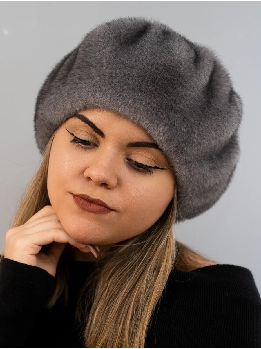 Берет Шапки из искусственного меха 2025 г . для женщин