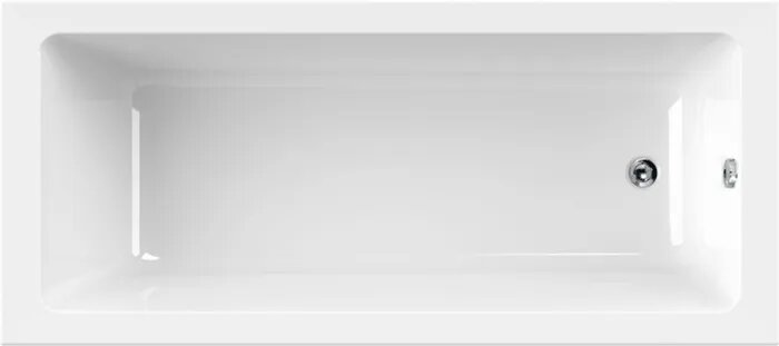 Акриловая ванна Cezares Plane Solo Mini 160x70 см, пристенная, белая, с каркасом
