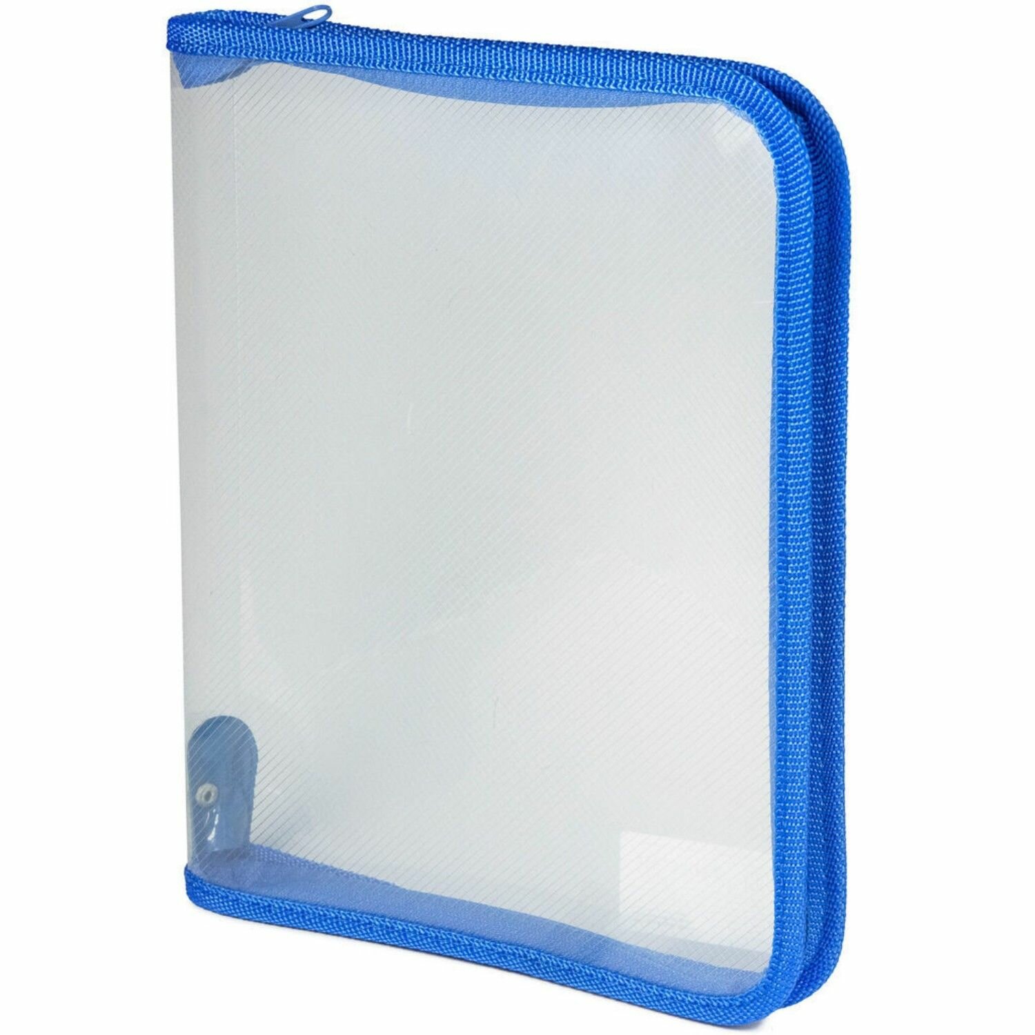 Папка д/тетрад. А5 (230*180*25) 1отд. молния вокруг, пластик "Офис б/цв Синяя"