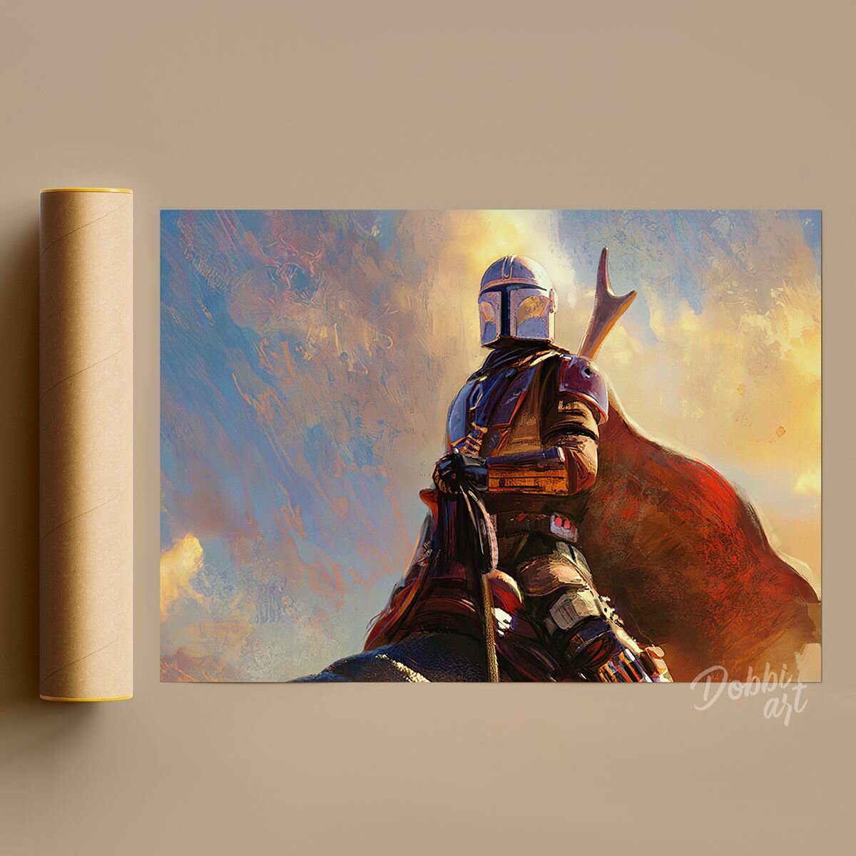 Постер Мандалорец 40х50 см без рамы/ Малыш Йода, Грогу/ Сериал Мандалорец, "Star Wars" Звездные Воины/ Постер для дома, интерьера, декор на стену/ Плакат интерьерный