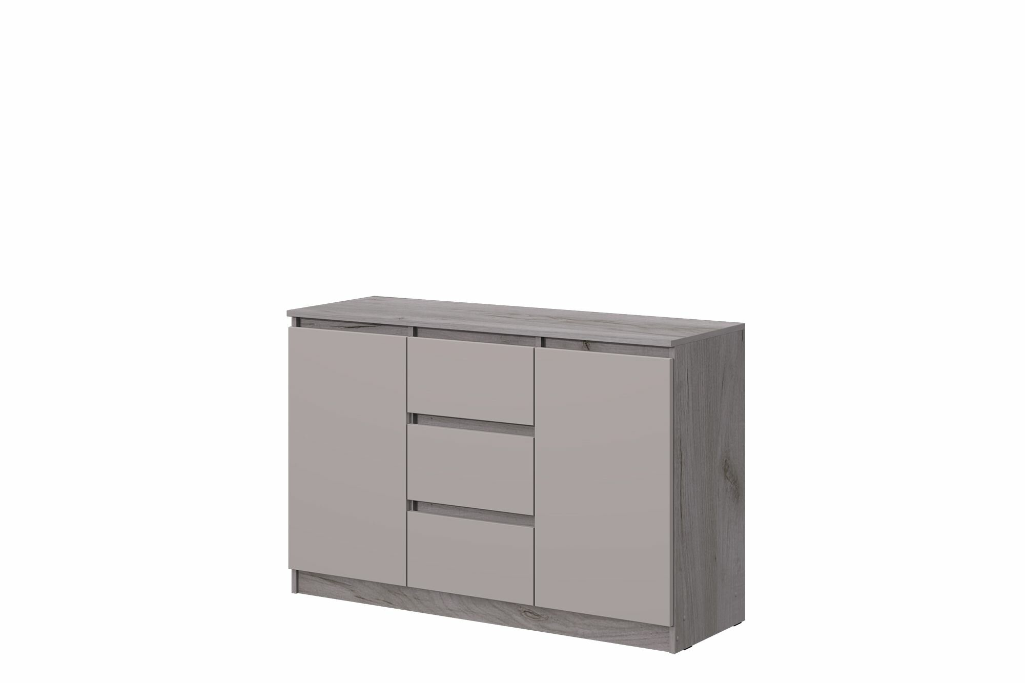Комод №4 "Соната" цвет Дуб Крафт Серый, Кашемир, ширина 120 см, для спальни, с ящиками, гардеробная