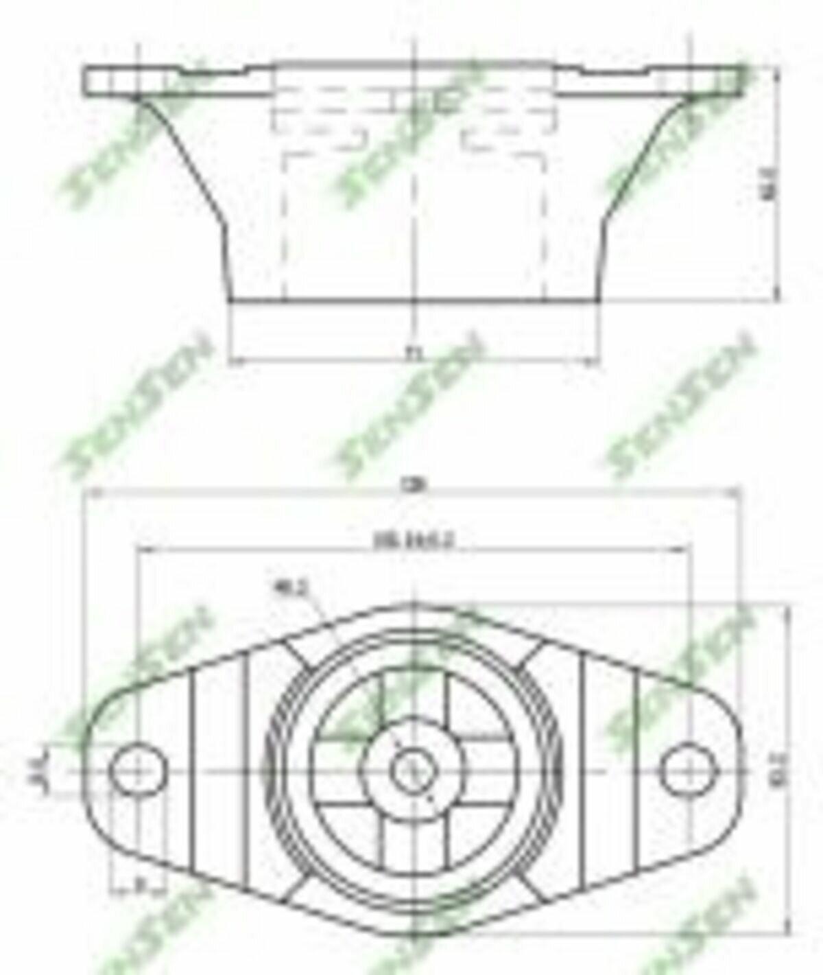 Опора Амортизатора Заднего Mazda 3, Ford Focus C-Max 03>(Sensen M61142)