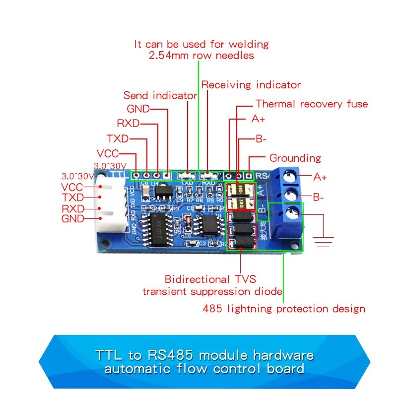TTL к RS485 Модуль Terminal block