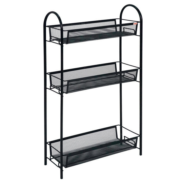 Этажерка Ладья 430х170х755мм 3 полки черная