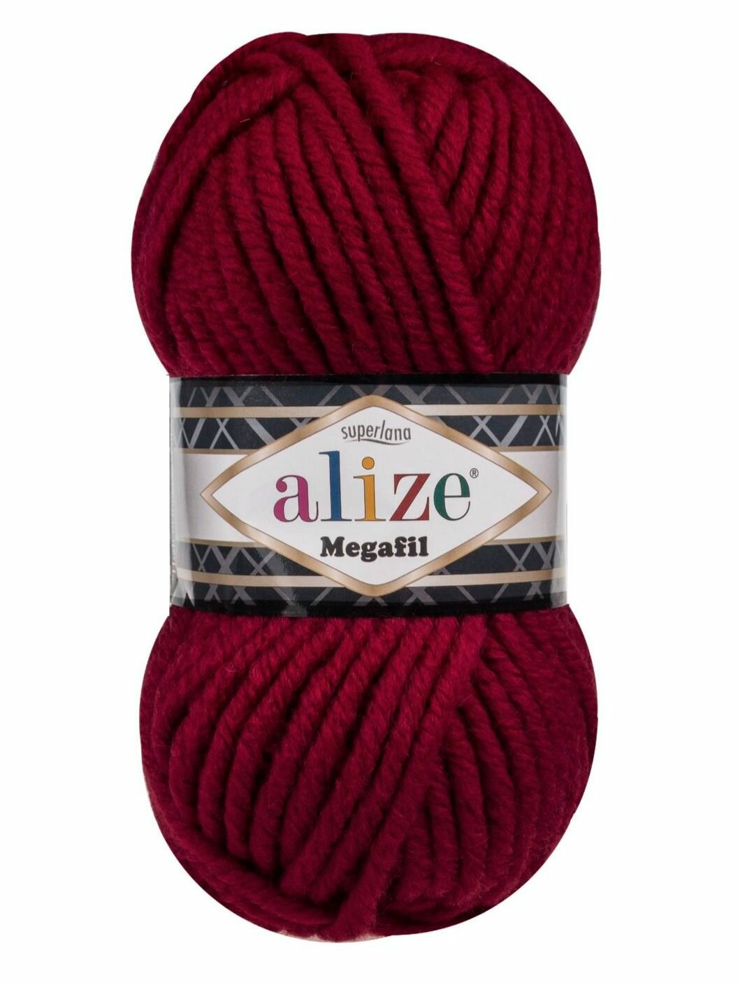 Пряжа Superlana Megafil 390 (5 мотков), 25% шерсть 75% акрил
