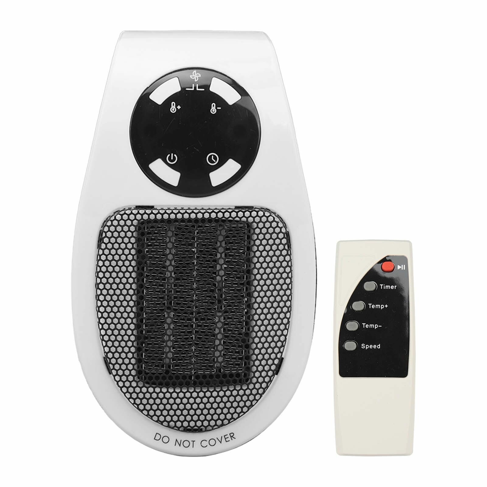 Портативный обогреватель со светодиодным дисплеем PTC, настенная розетка, электрический таймер для использования в офисе, в помещении, с дистанционным управлением, вилка европейского стандарта, 220 В