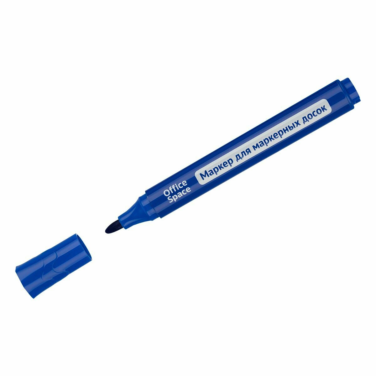 Маркер для досок OfficeSpace Bullet (круглый наконечник, 2.5мм, синий) (WBM_63975), 12шт.