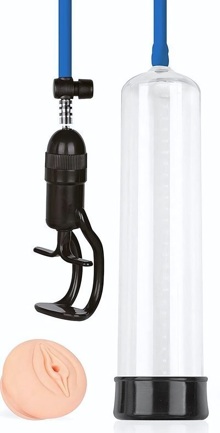 Вакуумная помпа Sex Expert, прозрачная, 28 см, для увеличения эрекции